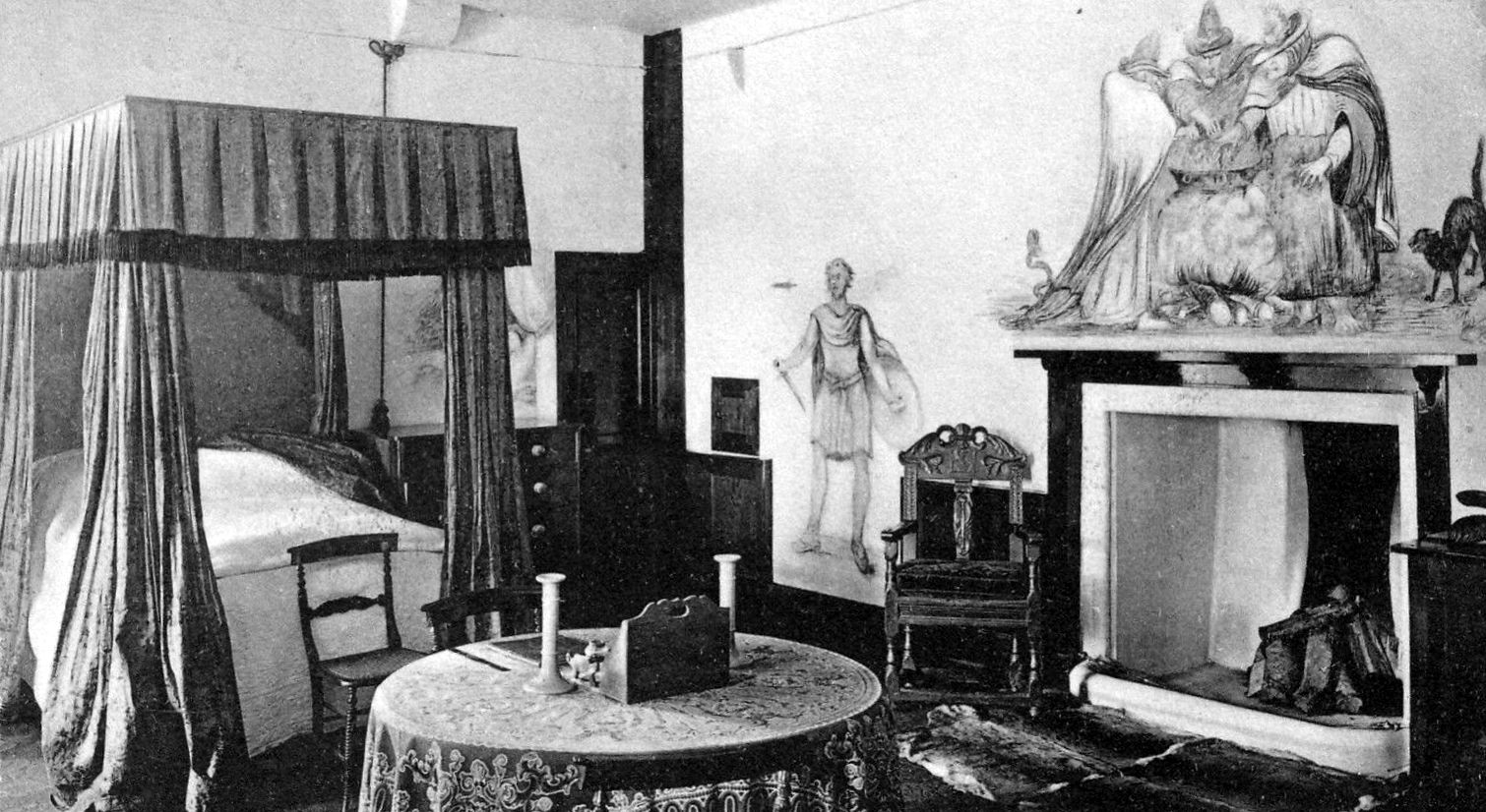 Tour Scotland: Old Photograph King Duncan Room Cawdor Castle Scotland