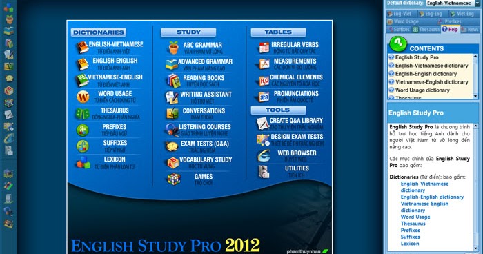 English Study Pro 2012 Full Key ~ Học Tiếng Anh Qua Lời Dịch
