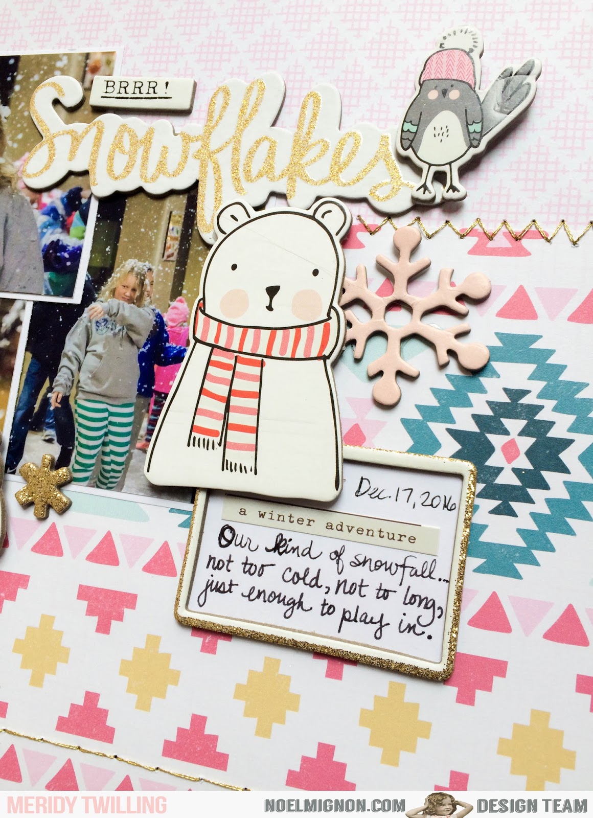 NoelMignon.com Layouts and Projects: {Snowflakes} Layout with the ...
