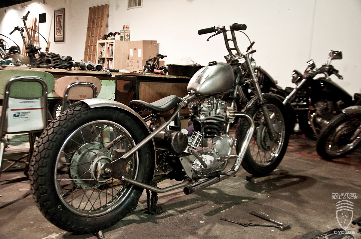 Counter Balance Motorcycles: 60s Triumph Bonneville 650 Chopper