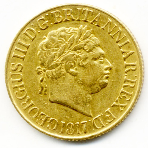 British Gold Sovereign Coin 1817 King George III|World Banknotes ...