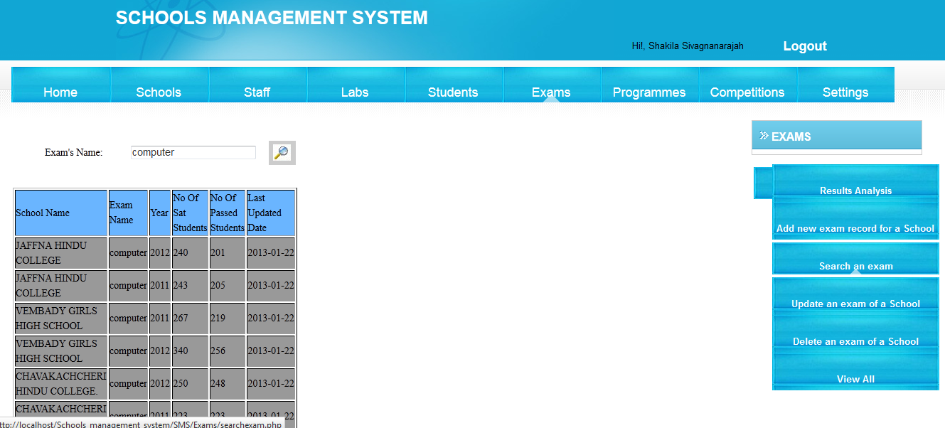 School Management System (SMS)