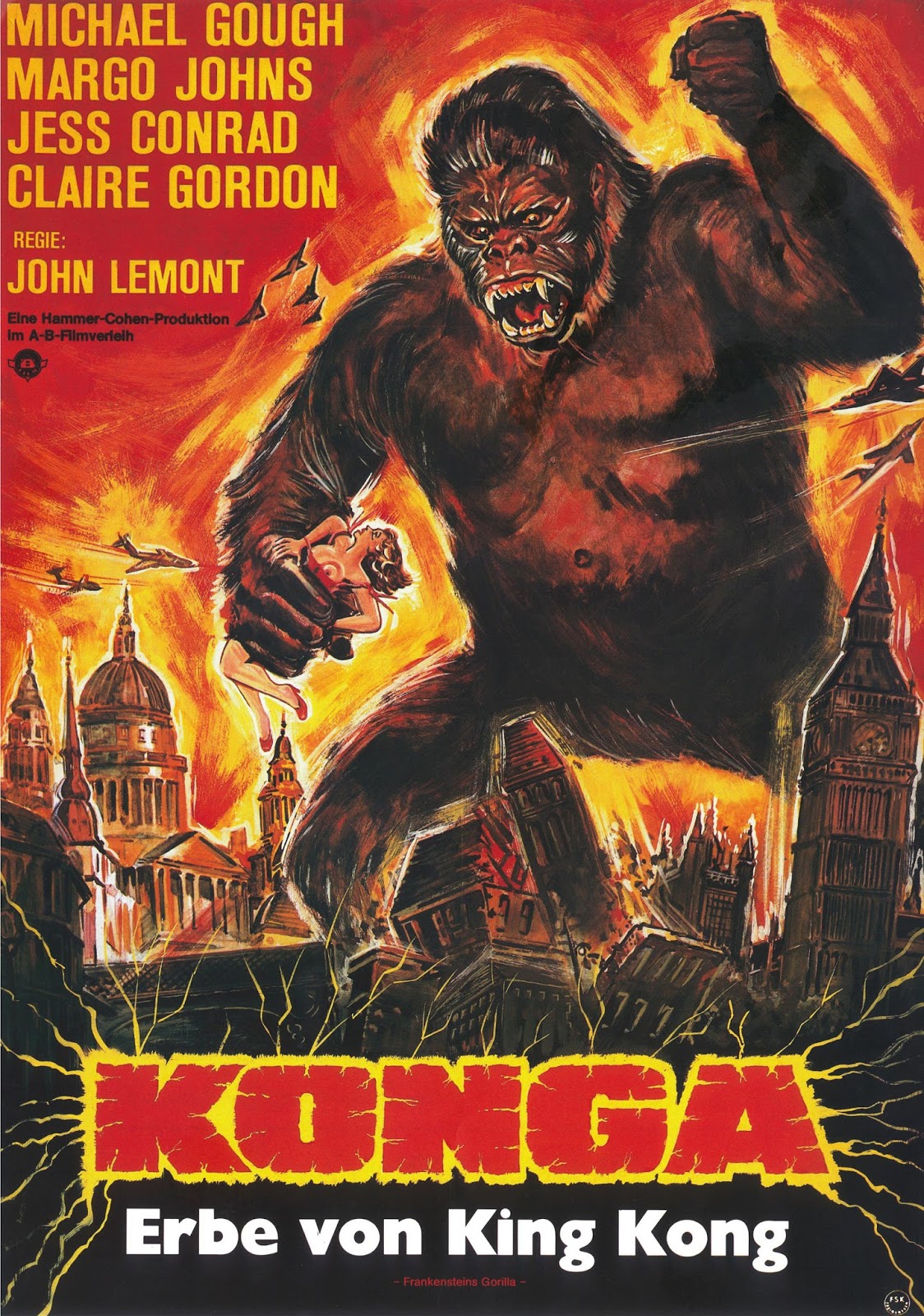 Bloody Pit of Rod: KONGA (1961) Poster Art & Lobby Cards