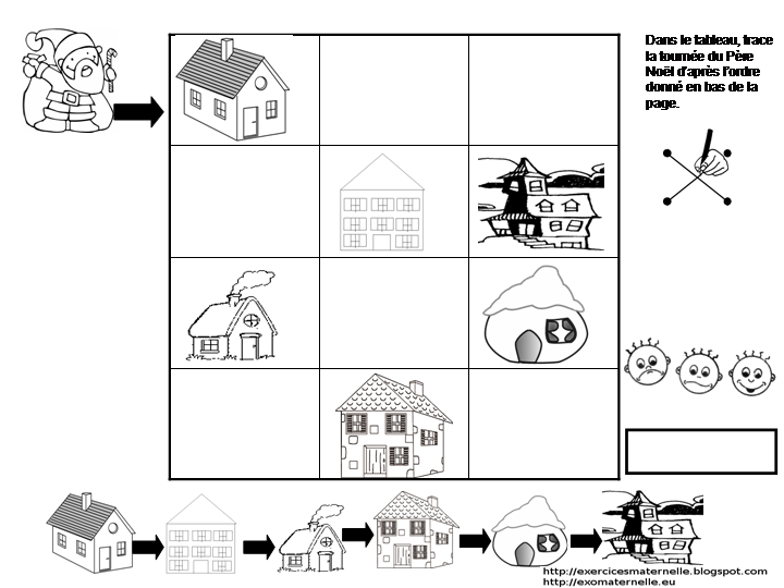 Maternelle: Repérage spatial : la tournée du Père Noël