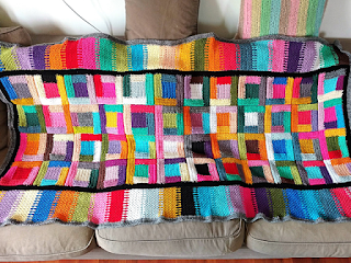 CROCHET PATTERN FOR LOG CABIN BLANKET