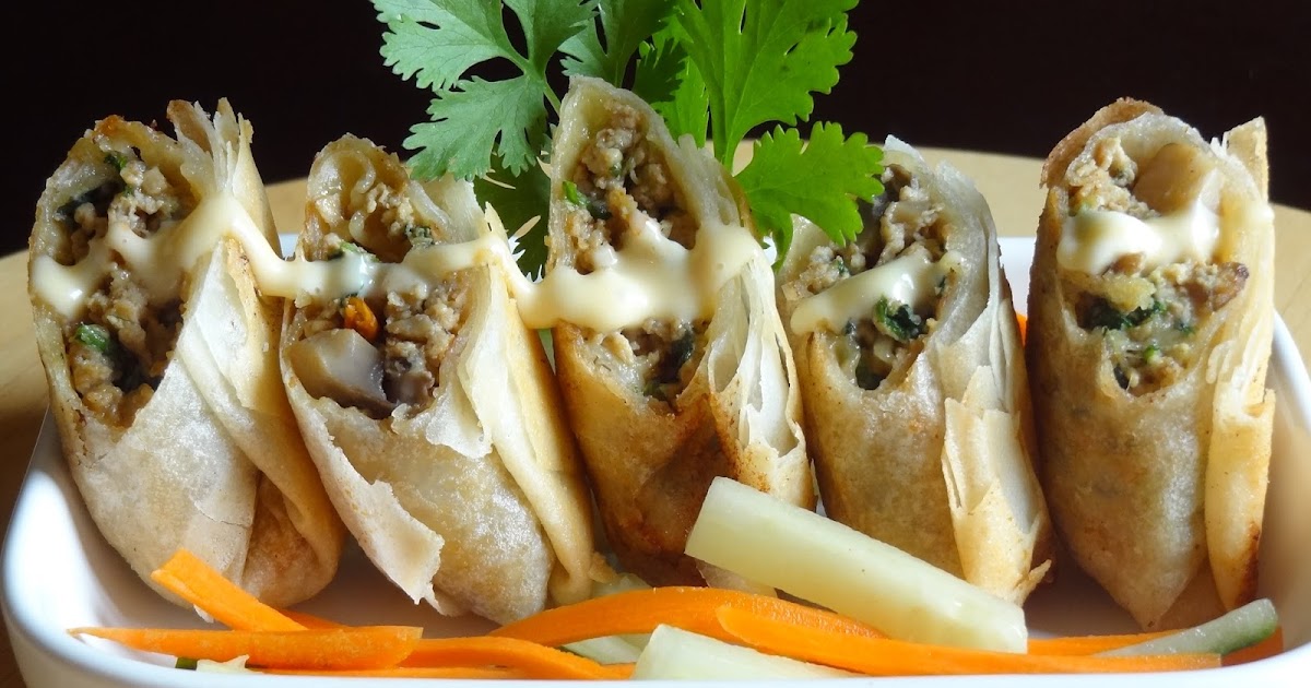 Spinach and feta spring rolls