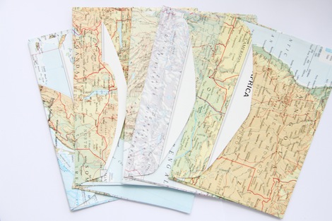 Ladybird Likes...: DIY vintage map letter writing set
