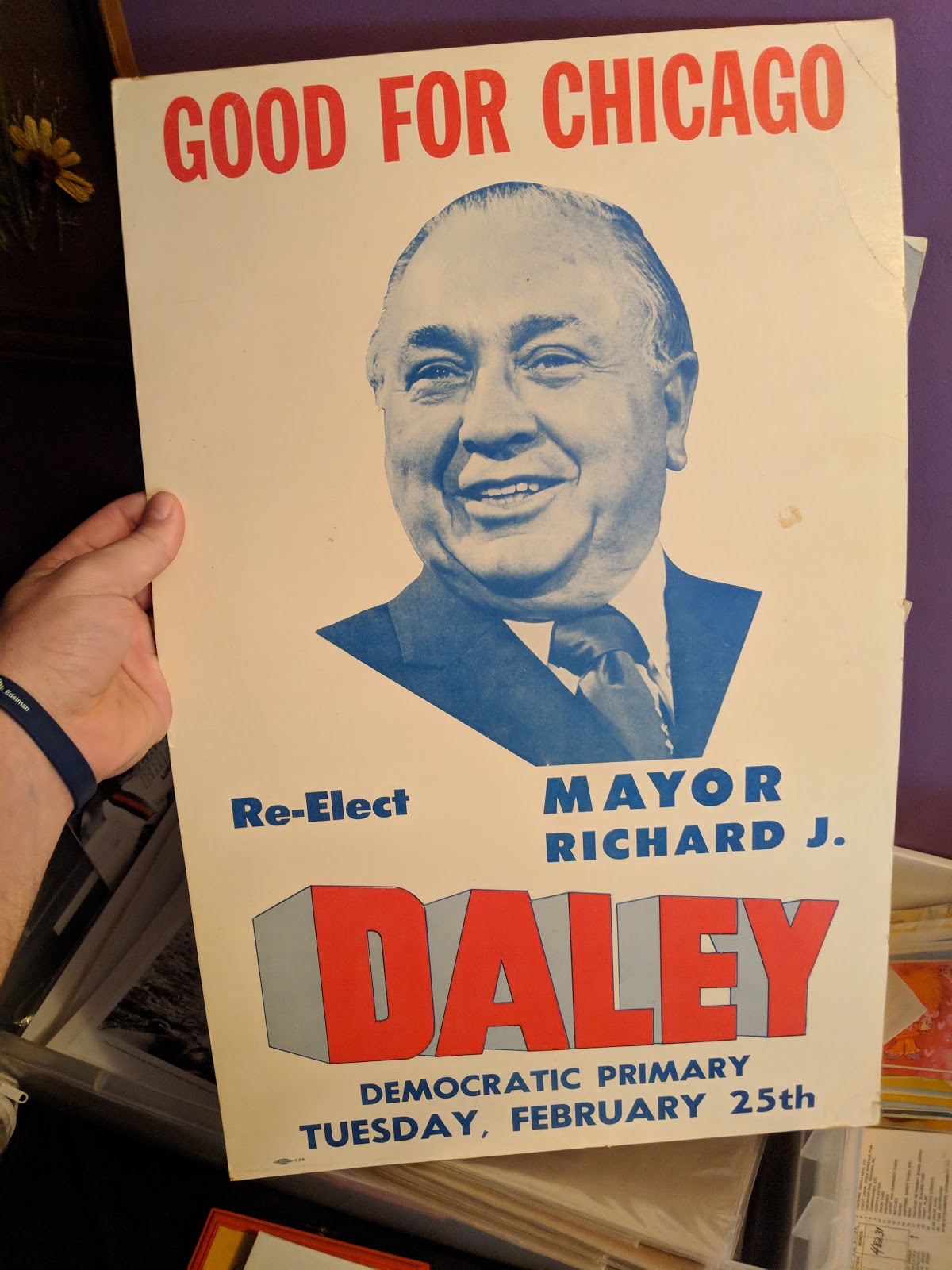 Mayor Richard J. Daley Daley - Good for Chicago 1975 Poster - OTGA