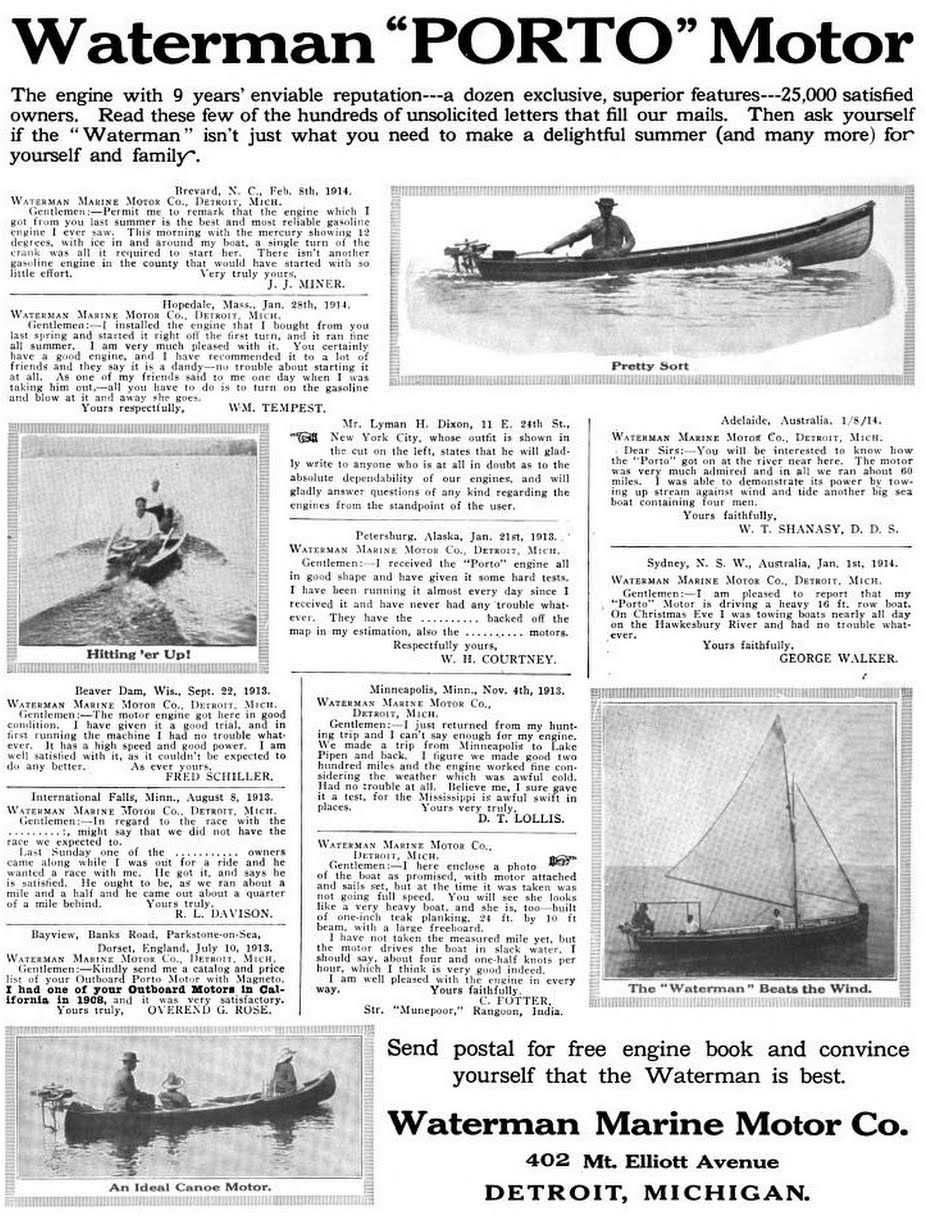 Tomahawk Day x Day - Old Outboard Motors: 1914 - "Waterman Invents ...