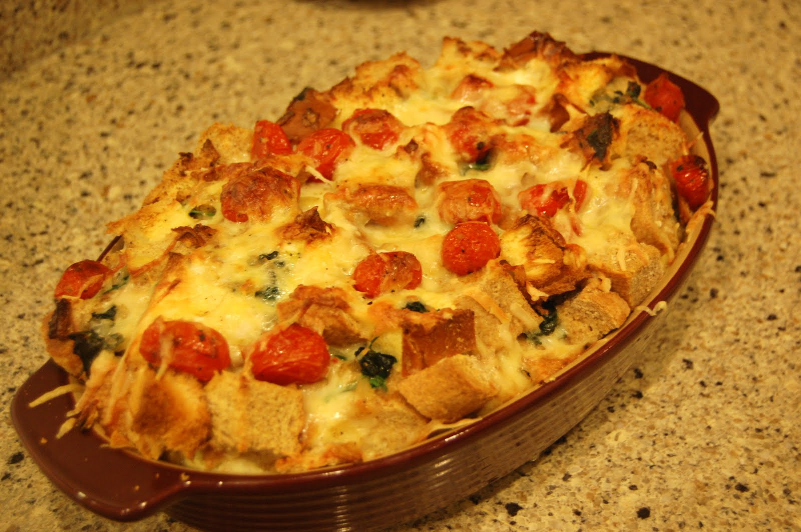 Emily Can Cook: Spinach Cheese Strata