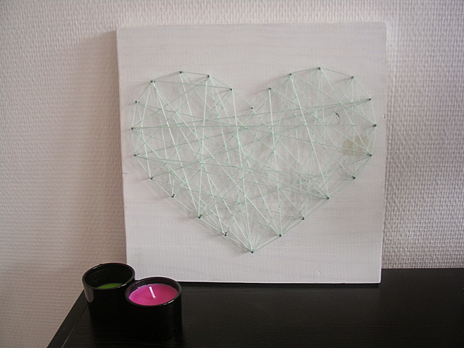 Boucle d'Aure: DIY : Tableau cœur en fil tendu