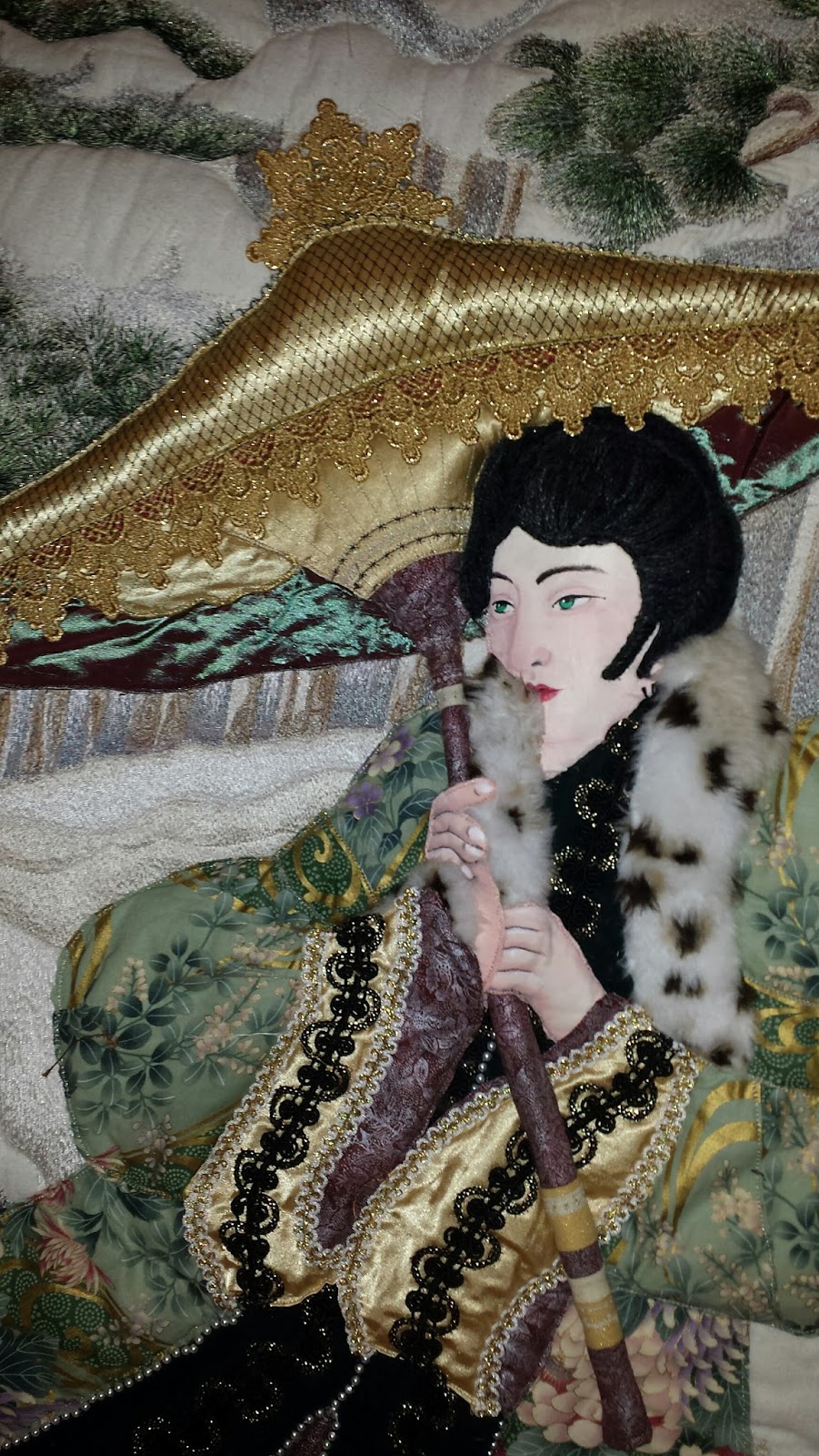 Creative Endeavors: Geisha in The Snow Art Quilt
