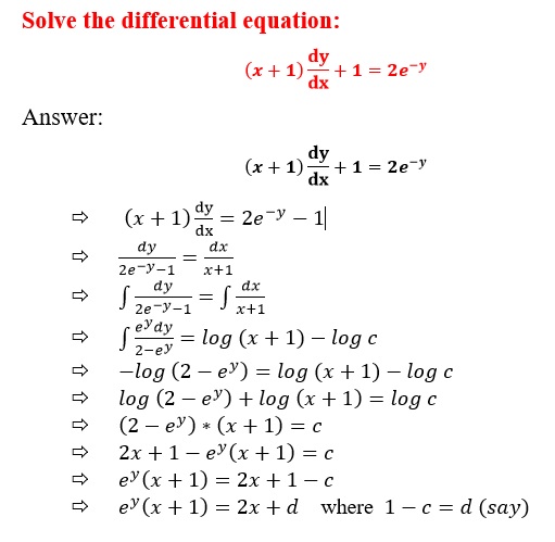 FIRST ORDER DIFFERENTIAL EQUATION