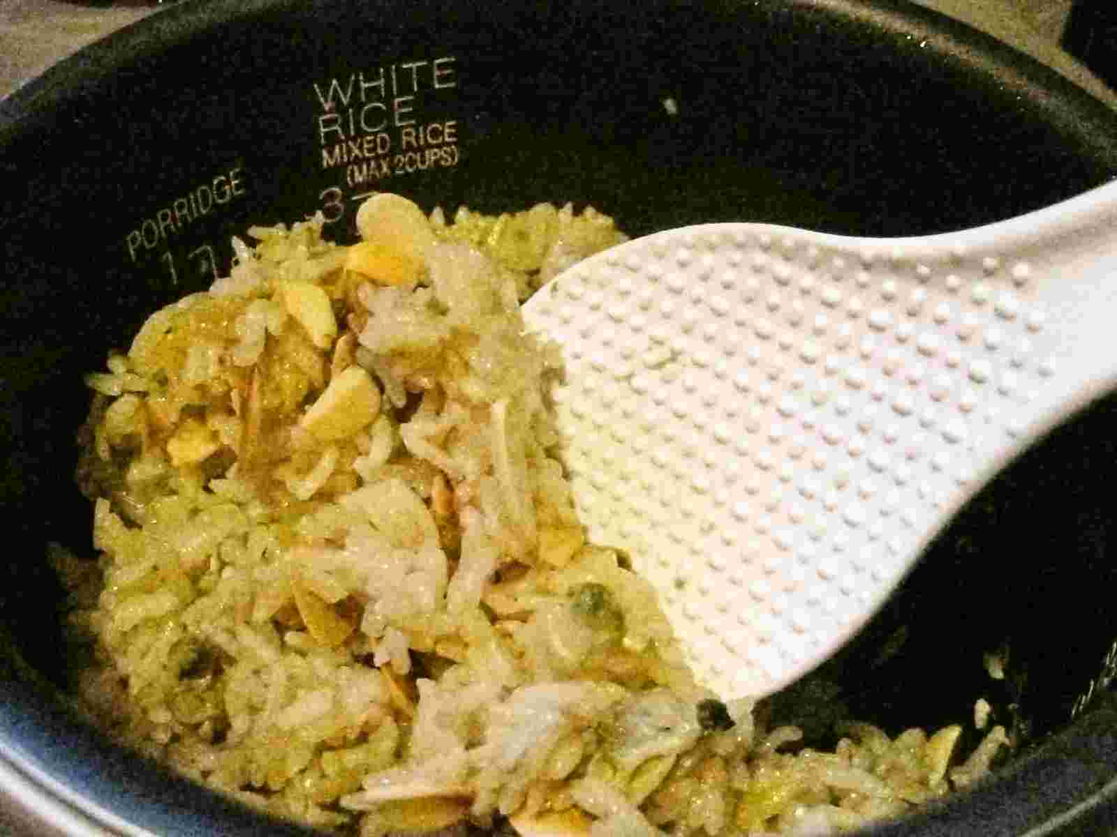 Recipes for Tom: Asari gohan, aamondo-iri / steamed rice with clams and ...