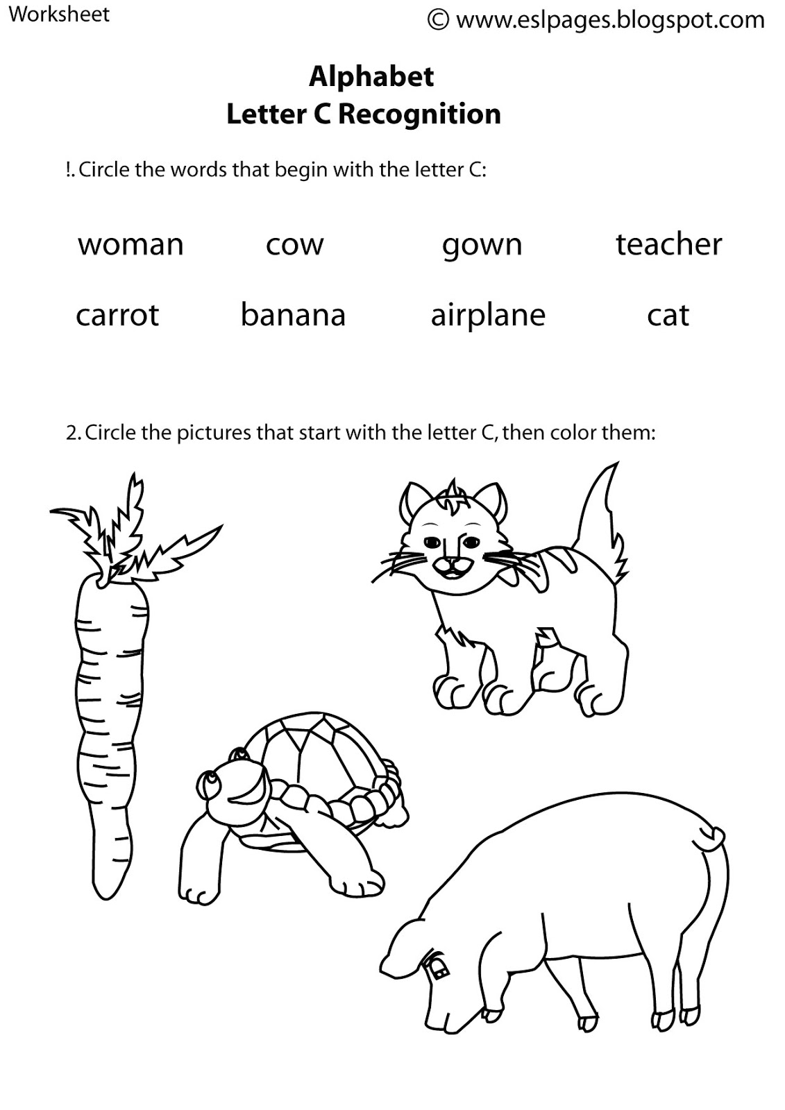Esl Pages Alphabet Worksheets esl-pages-alphabet-worksheets