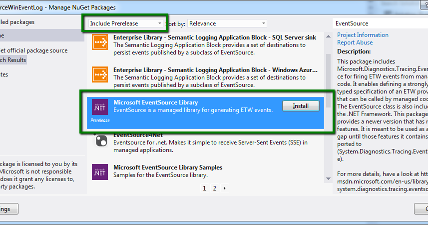 Muhammad Shujaat Siddiqi 4 5 Eventsource And Windows Event Log Microsoft S Nuget Package