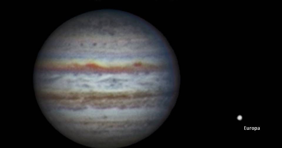 Jupiter's detail under good seeing conditions