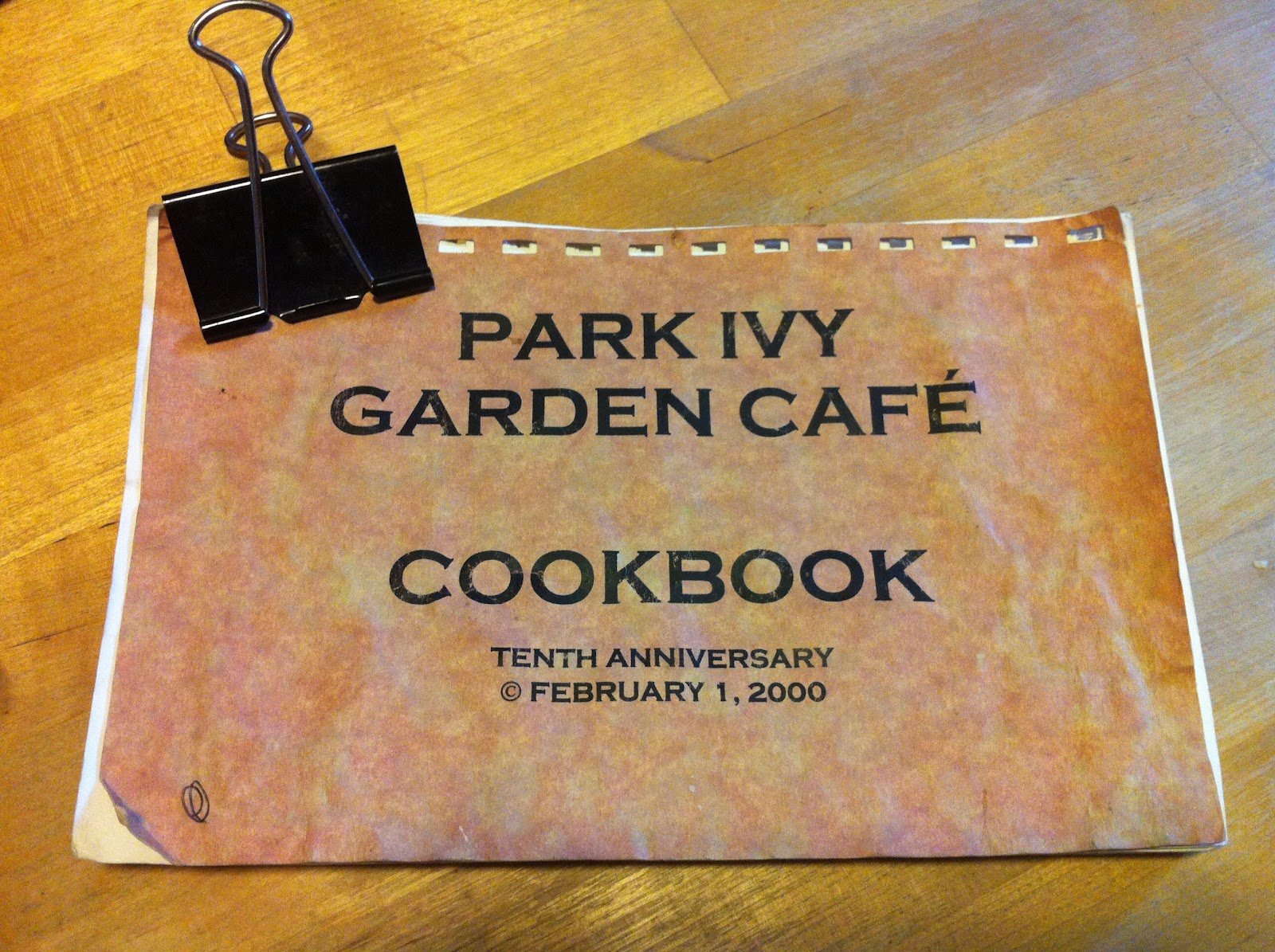 The Park Ivy Garden Cafe Cookbook
