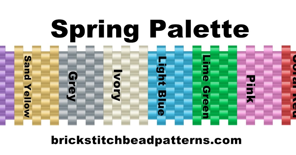 Brick Stitch Bead Patterns Journal: Basic Color Bead Palettes