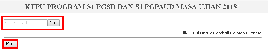 Cara Cetak Kartu Tanda Peserta Ujian (KTPU) Online Universitas Terbuka ...