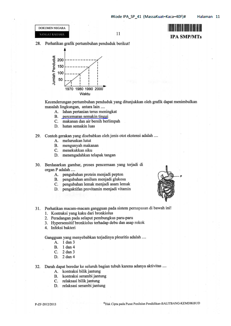 Soal dan Pembahasan UN IPA Paket 41 Kelas 9 SMP TA 2012/2013 | Kumpulan Soal dan Prediksi Ujian ...