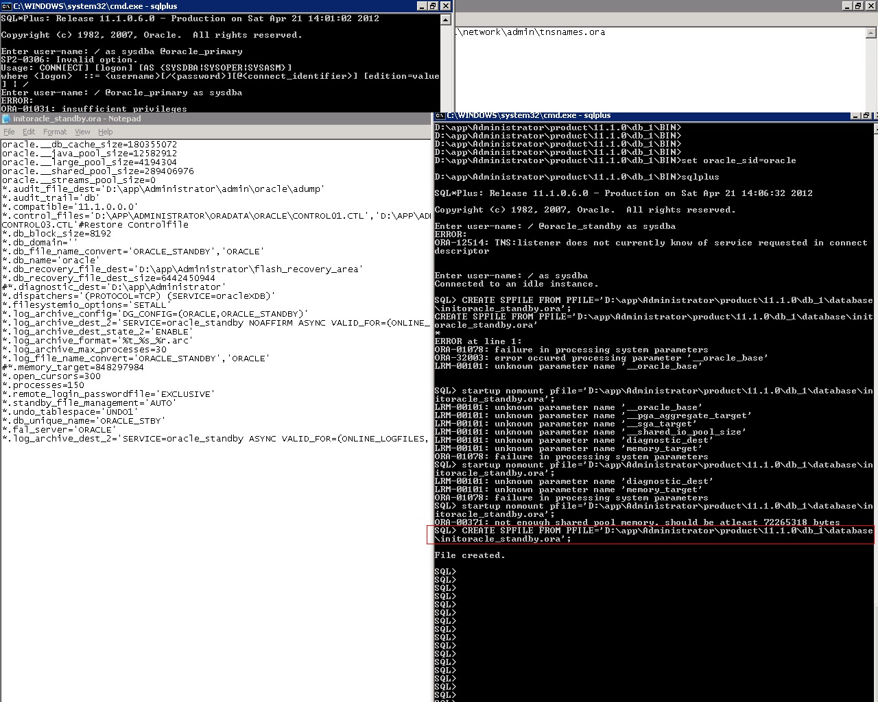 Saugat Chatterjee's Oracle DBA blogs