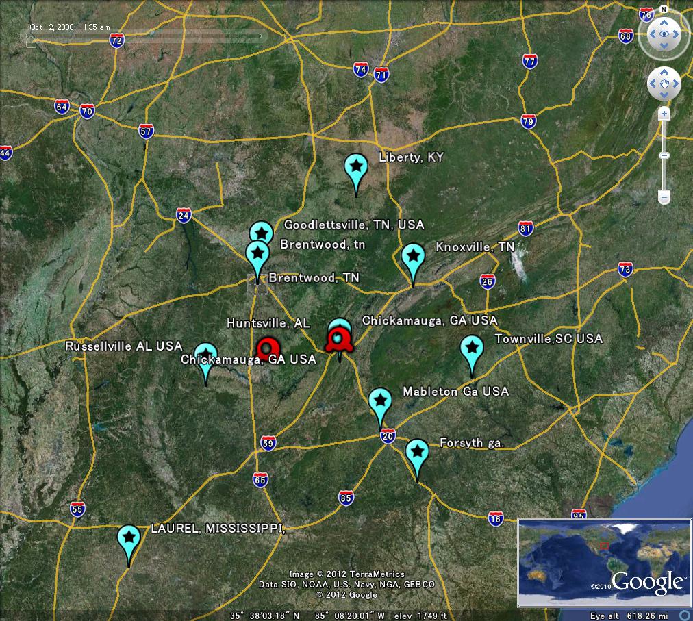 The Latest Worldwide Meteor/Meteorite News: MBIQ Detects AL GA TN AR MS ...