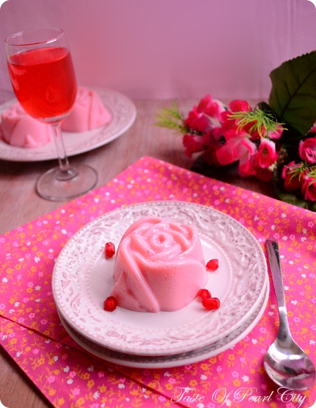 Taste of Pearl City: Rose Pudding (Eggless)
