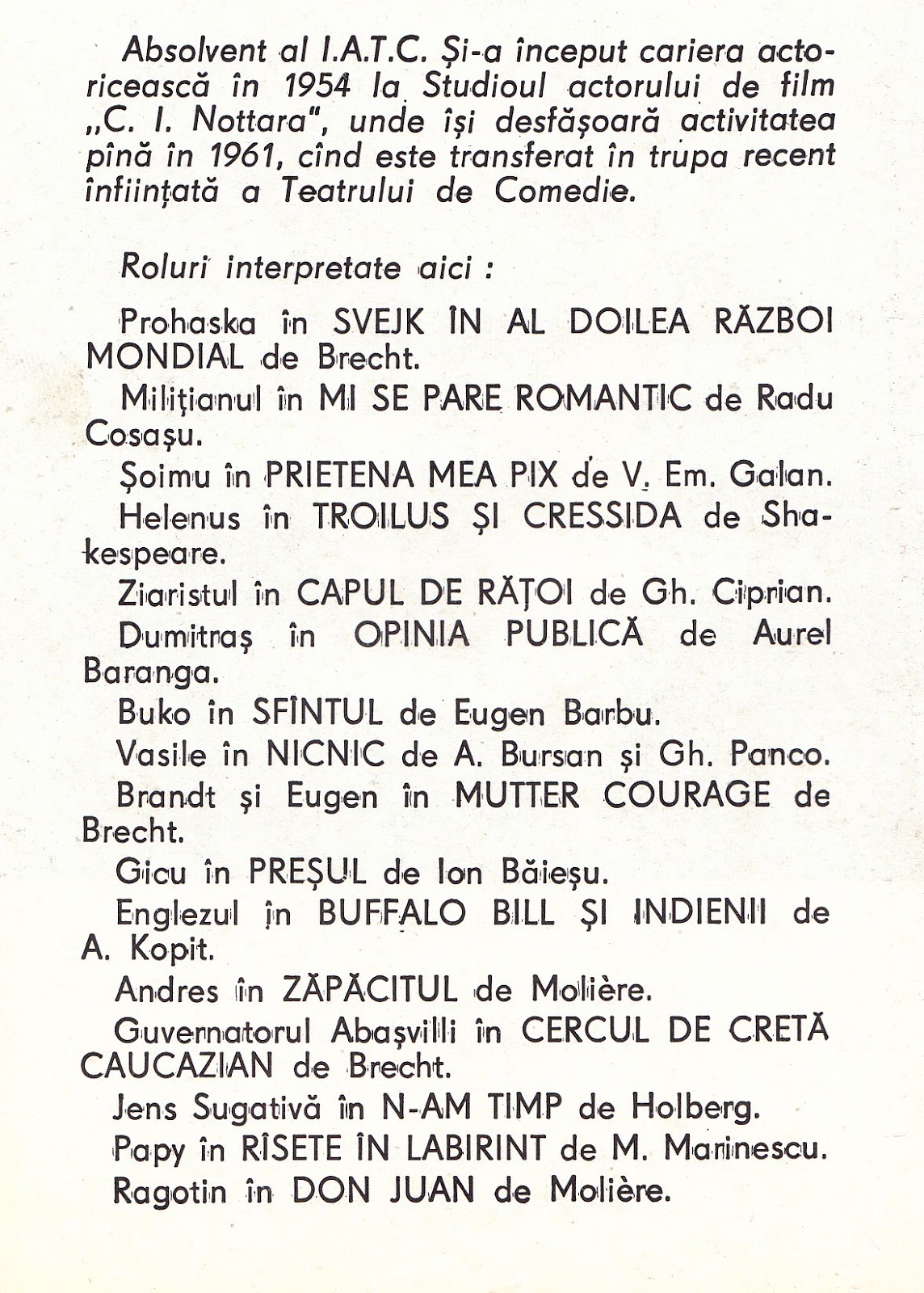 Imi pasa: Să ne cunoaștem actorii