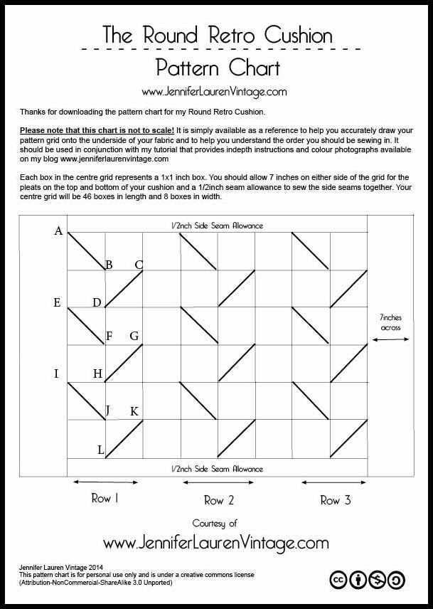 The Round Retro Cushion - Pattern Chart & Tutorial | Jennifer Lauren ...