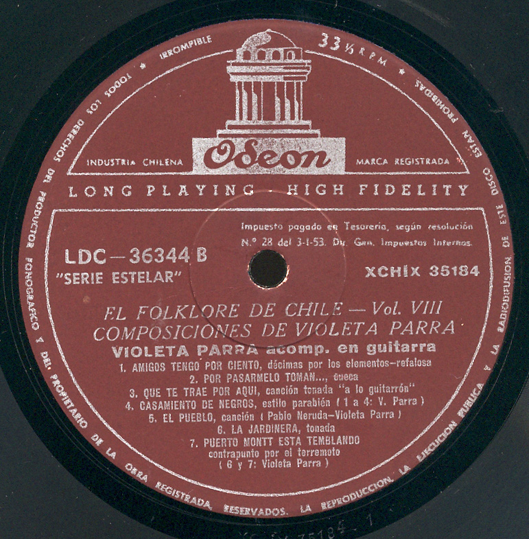 Discoteca Nacional Chile: Violeta Parra - Toda Violeta Parra.El ...