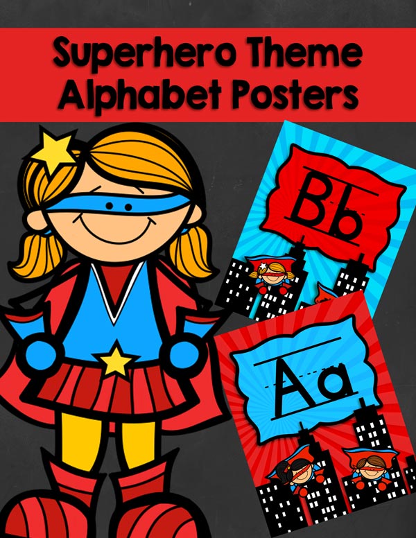 Back to School Sale, Superhero Alphabet, and a New Freebie! | Really ...