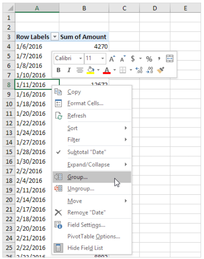 Cara Membuat Group PivotTable di Excel - TUTORIAL DEXCEL