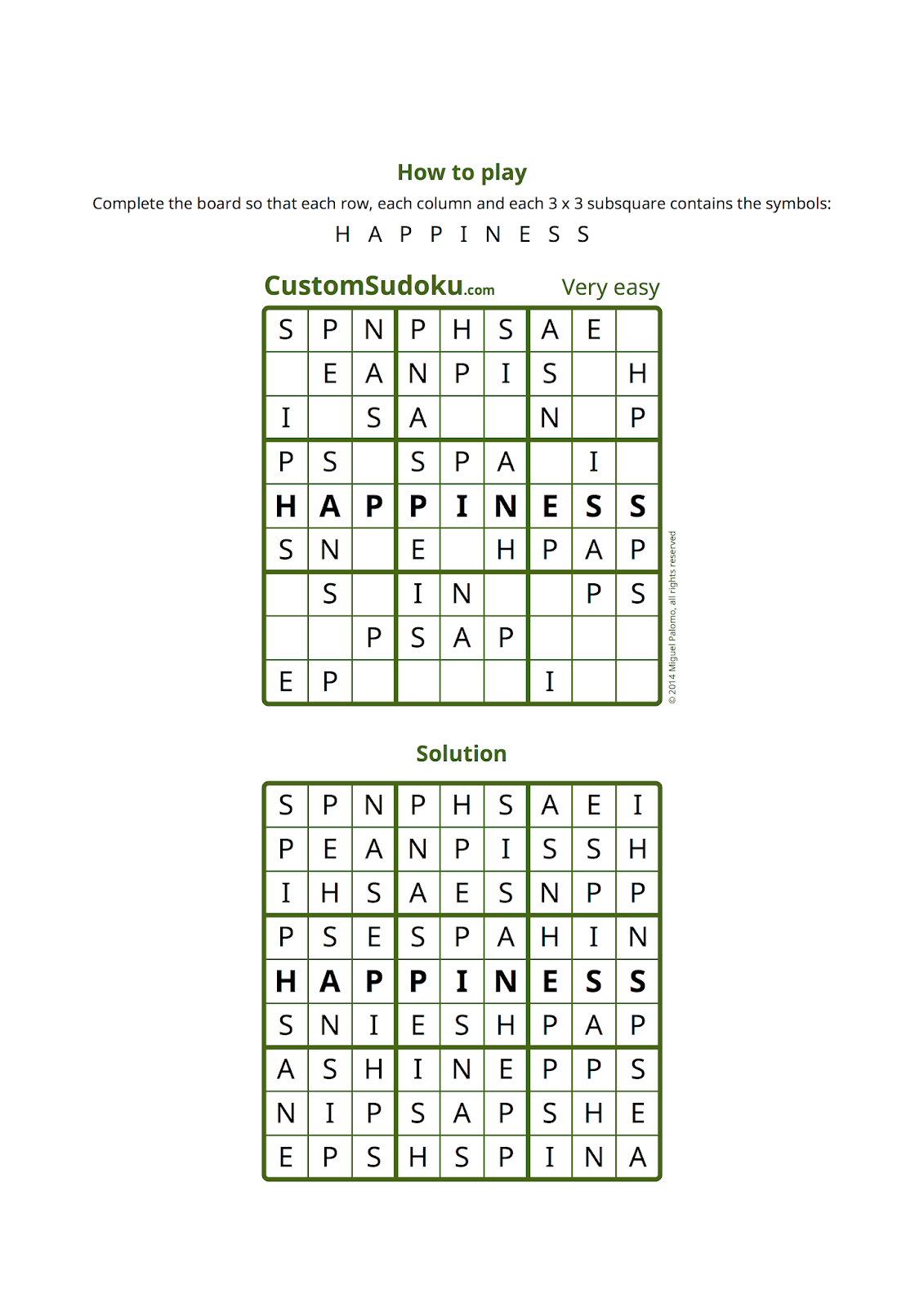 Sudoku Ripeto · Custom Sudoku: The Custom Sudoku Puzzle