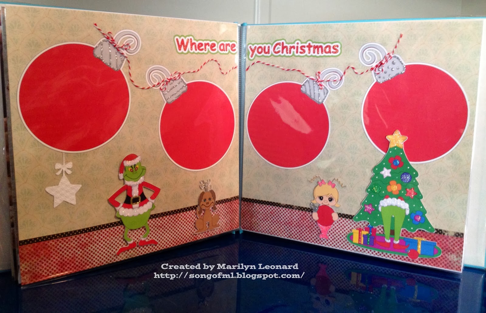 ~ Marilyn's Crafts ~: Grinch Scrapbook Layout