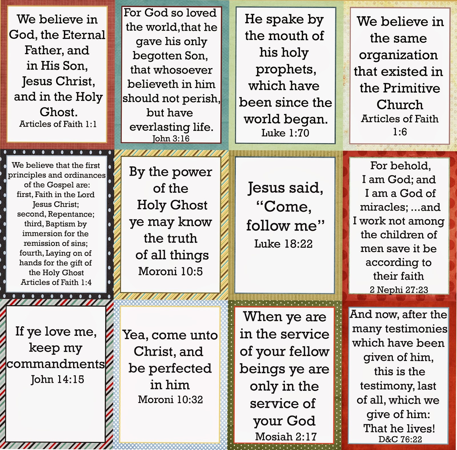 Latter-day Chatter: 2015 Monthly Scripture Posters