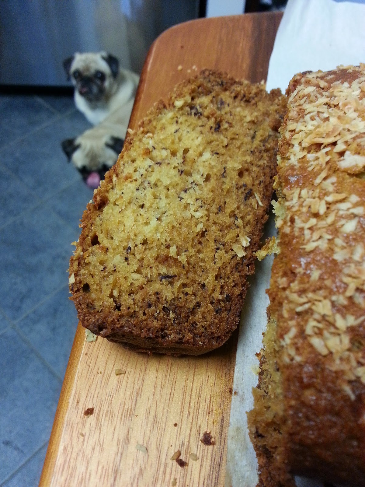 Grubbin' Pugs: Coconut Banana Bread