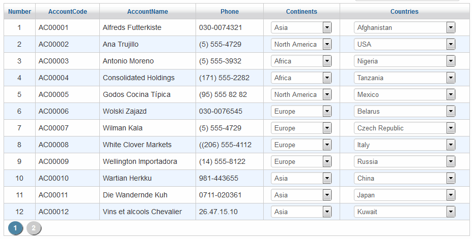 Sử dụng Control Dropdownlist trong ASP.Net GridView - lập trình đốt nét