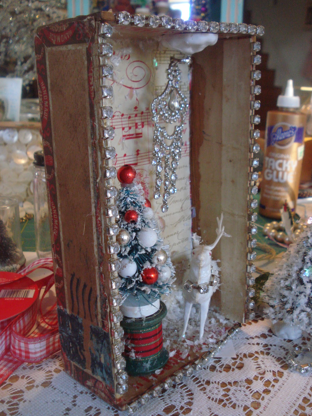 Curtains In My Tree: Chandelier Cigar Box