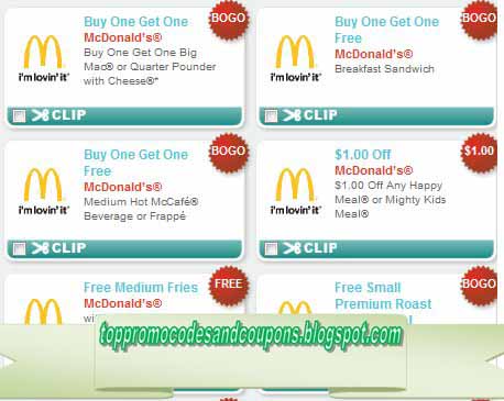 Free Promo Codes and Coupons 2023: Mcdonalds Coupons