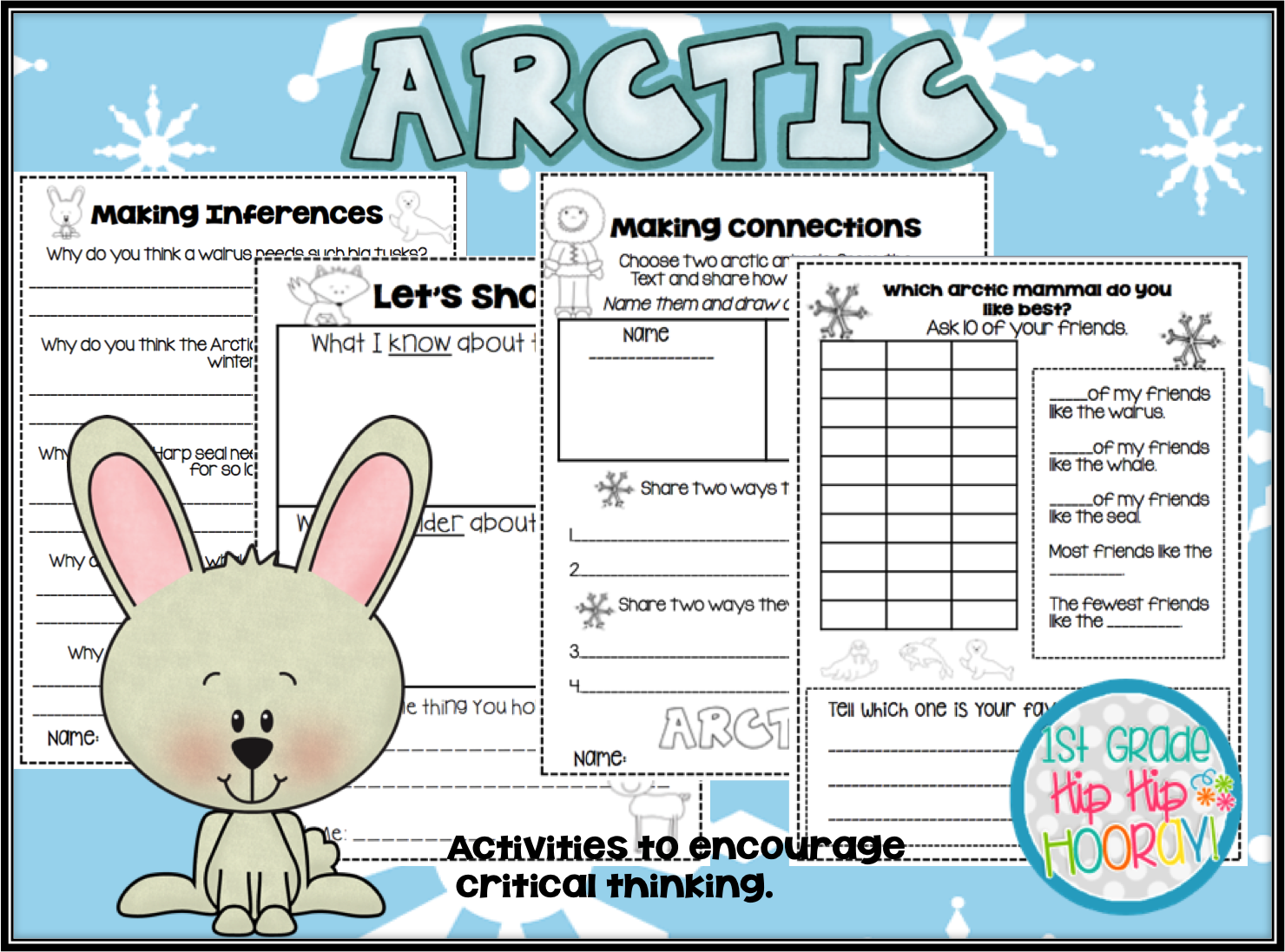 1st Grade Hip Hip Hooray!: Arctic Animals...Informational Text, Crafts ...