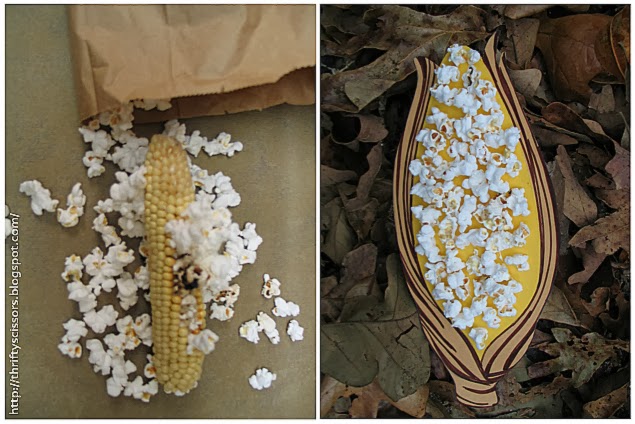 Cut & Paste Popped Corn On the Cob | Thrifty Scissors