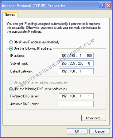 Cara Setting IP Adress komputer