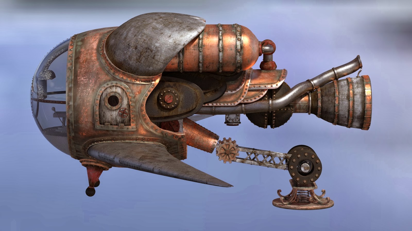 Steampunk spaceship, Steampunk art, Steampunk ship