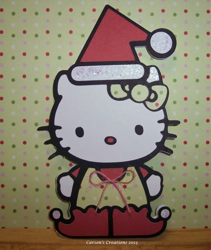 Carson's Creations: Hello Kitty Shape Card for My Craft Spot Challenge