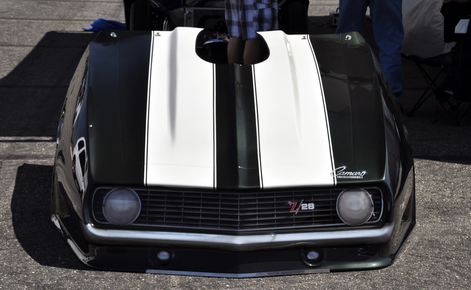 car: drag racing Camaros at the NMCA races today at the Auto Club Speedway