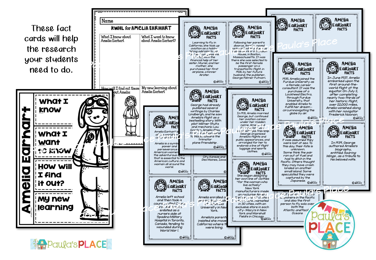 Paula's Place Teaching Resources: Amelia Earhart - 24th July