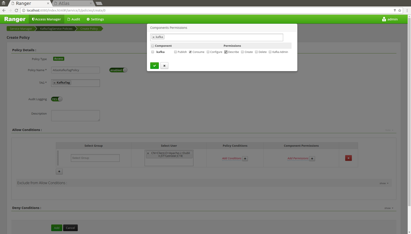 Open Source Security: Securing an Apache Kafka broker using Apache Ranger and Apache Atlas