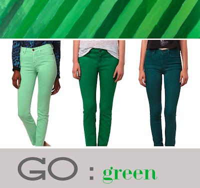 Sweet Petite: shades of green jeans