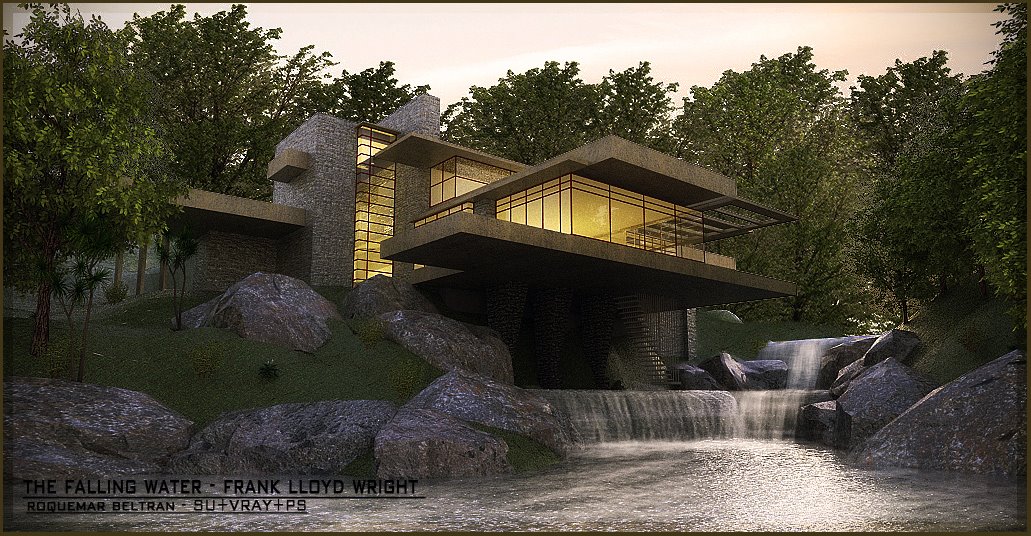SKETCHUP TEXTURE: FALLING WATER HOUSE CHALLENGE TOP 15